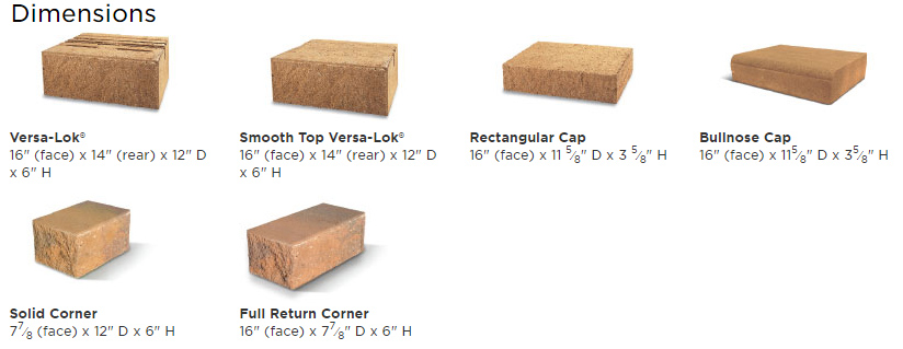 Versa Lok Retaining Wall Cap - Wall Design Ideas